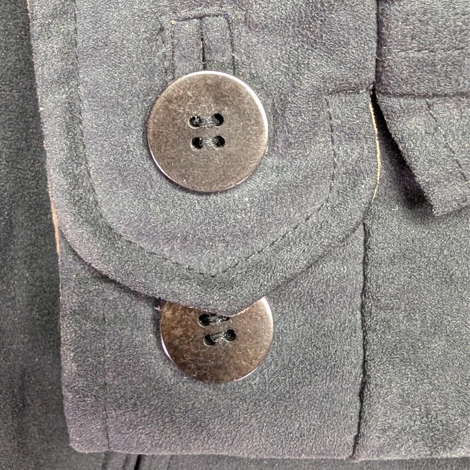 Vintage RFT Rainforest Black Micro Suede Jacket XL Inside Zipper Phone ...