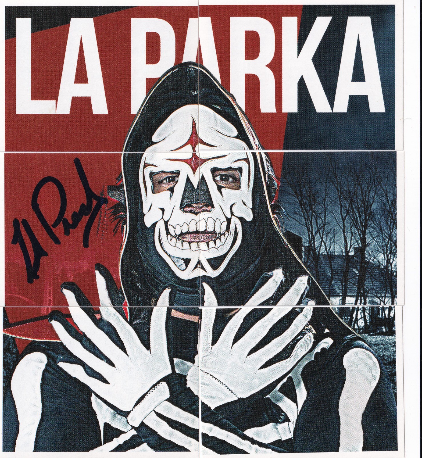 LA PARKA SIGNED 2016 PANINI LUCHA LIBRE AAA 6 STICKER SET CARD #7 8 9 ...
