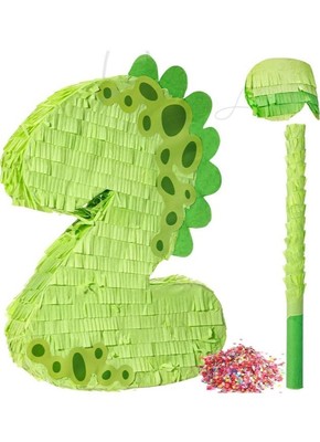 16 Inch Dinosaur Pinata with Bat and Eye Mask, Number 2 | eBay