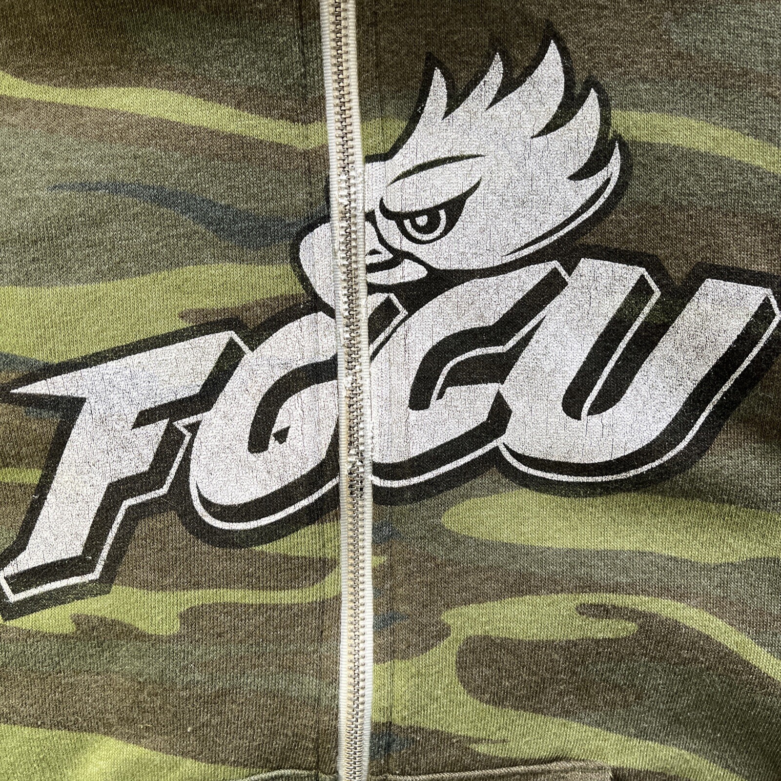ALTERNATIVE APPAREL FGCU Fleece Camouflage Full Zip Hoodie Size Small ...