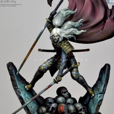 1/24 Resin swordsman w/Skeleton Base Unpainted Unassembled ymj-331c | eBay