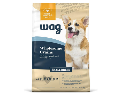 Amazon Brand – Wag Small Breed Dry Dog Food, Chicken and Brown Rice, 5 ...
