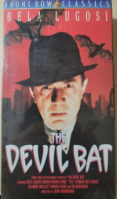 Devil Bat (VHS 2000) Front Row Entertainment Classics Bela Lugosi ...