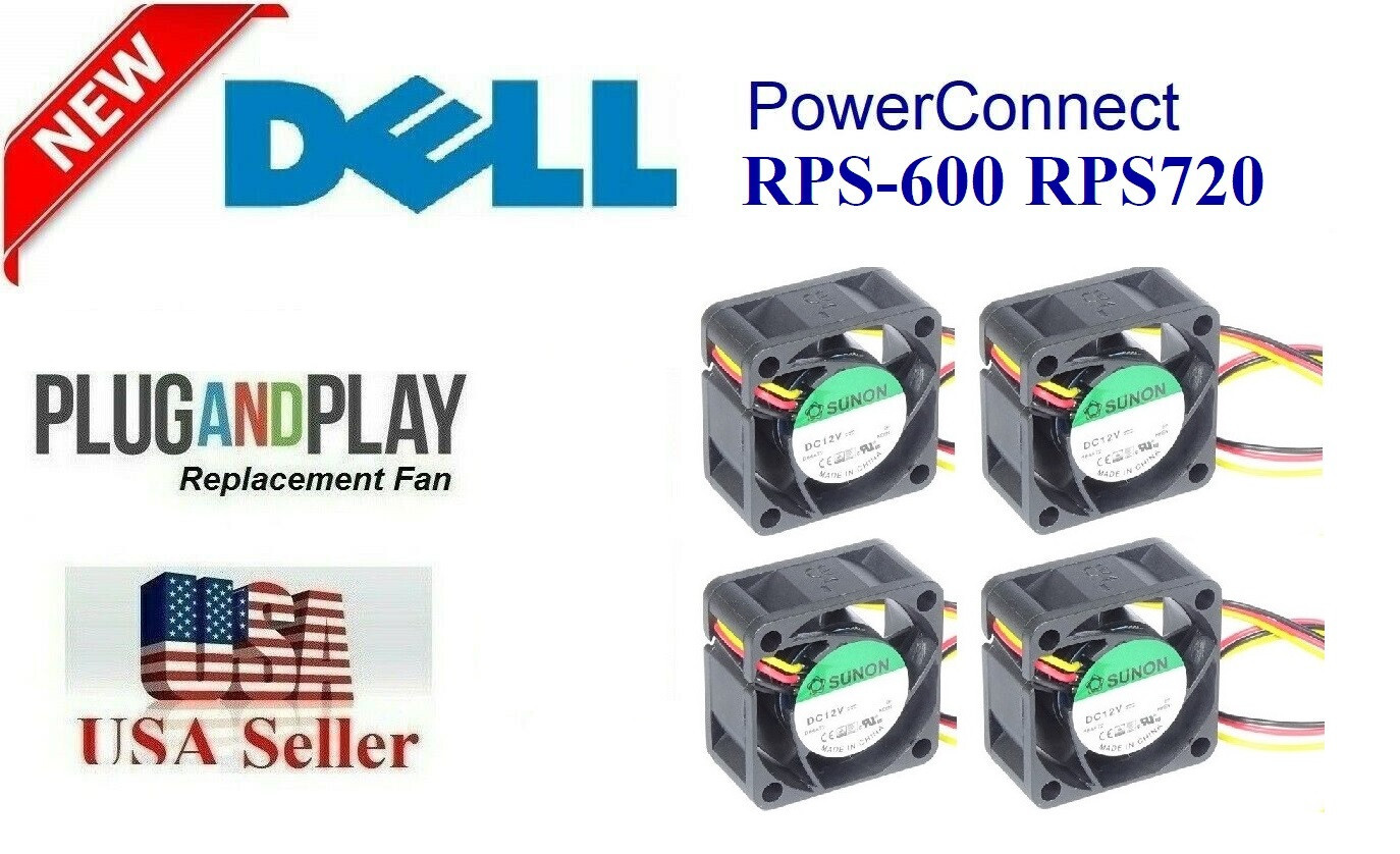 4x New Replacement Fans for Dell PowerConnect RPS-600 RPS720 | eBay