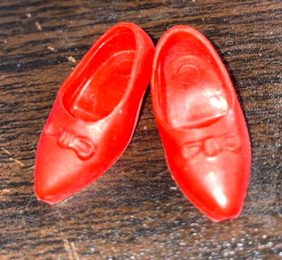 VINTAGE IDEAL TAMMY RED LOW HEEL SHOES WITH BOWS | eBay
