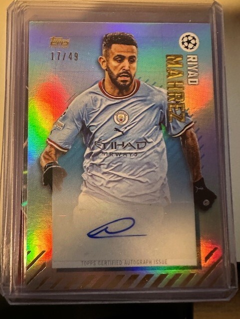 Riyad Mahrez 17/49 Numbered Autograph | eBay