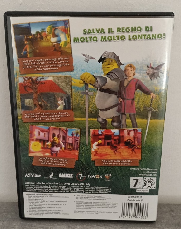 Shrek Tercero Juego WINDOWS PC CD ROM Best Of Activision Dreamworks ...