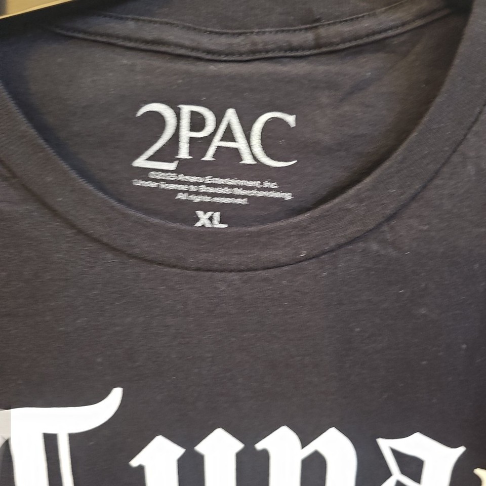 2025 2pac Tupac Shakur Black Cotton T-Shirt - Men's XL - Hip-Hop/Rap ...