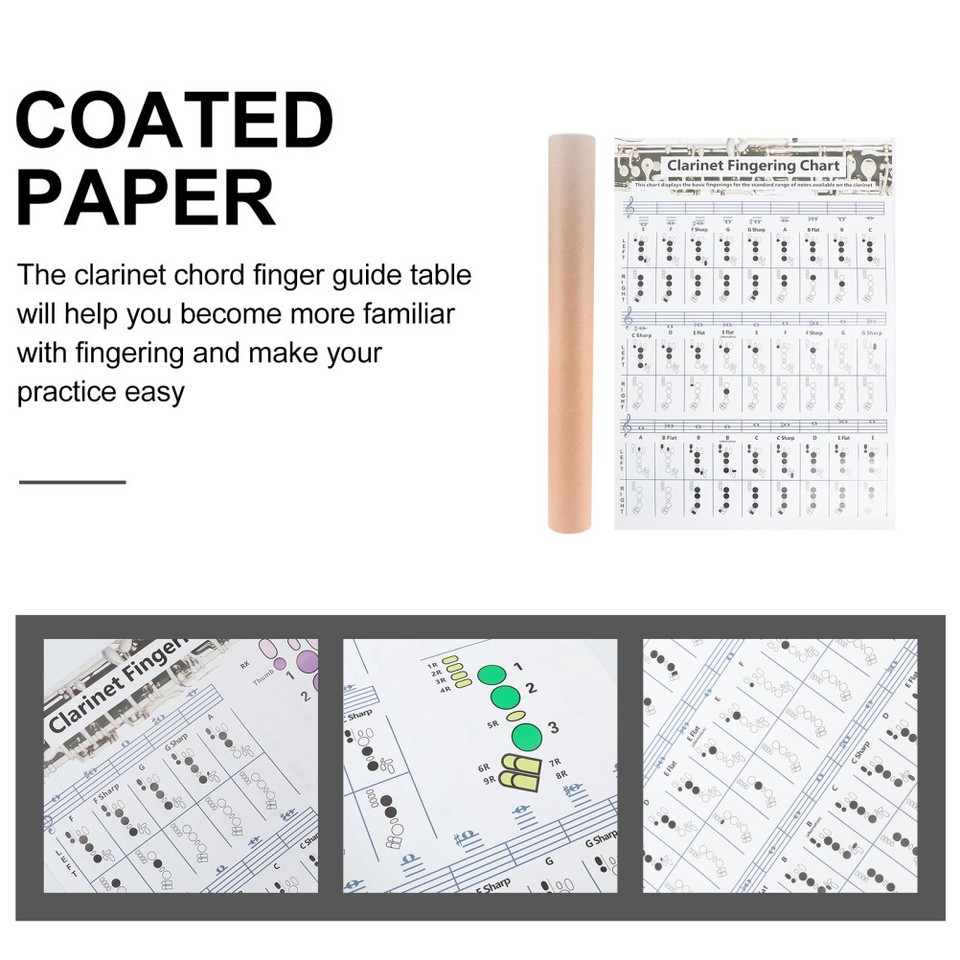 Clarinet Finger Chart Poster Useful Note Chord Fingering Beginner Tool ...