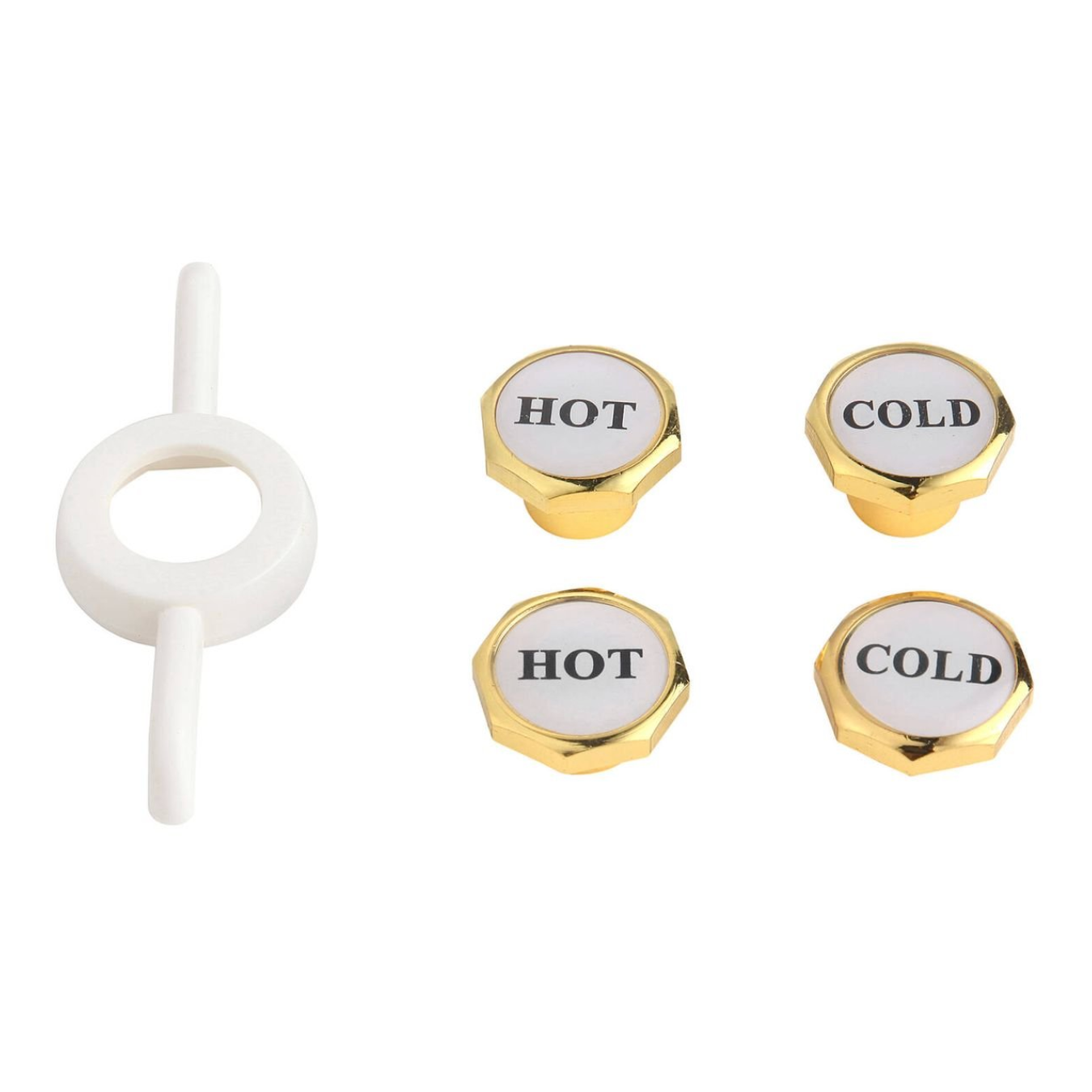 Kinetic 5mm and 10mm Gold Hot and Cold Tap Buttons - 2 Pairs | eBay ...