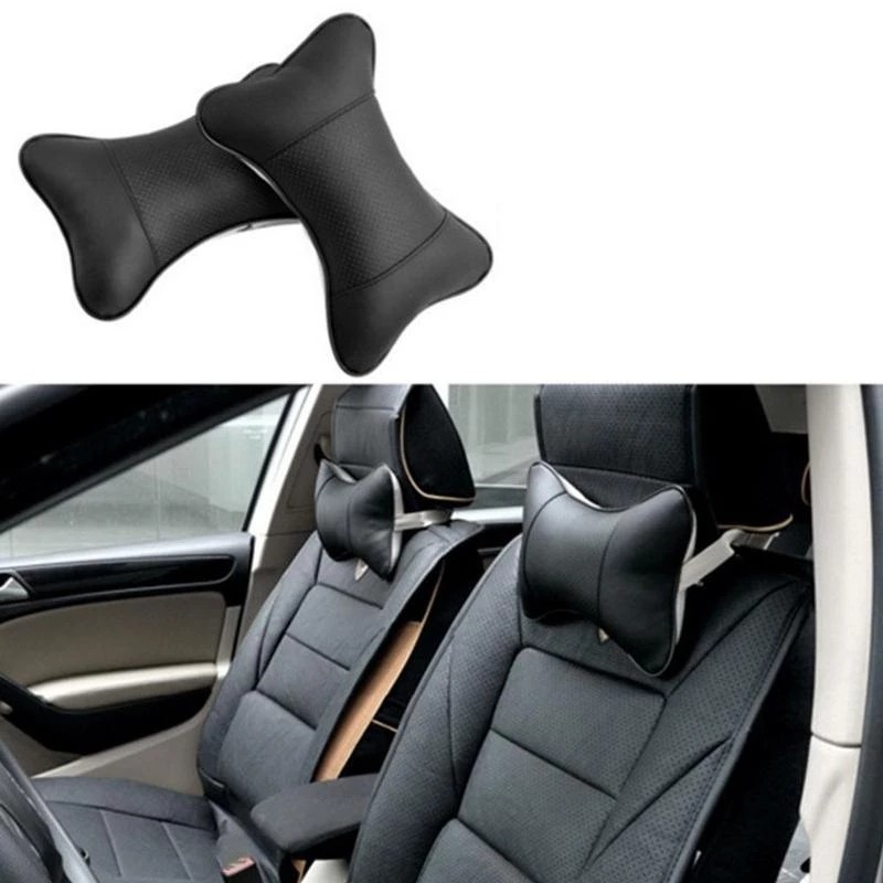 Car Seat Head Danny Leather Support Cushion Pad 27 X 18 X 9 Cm Bone ...