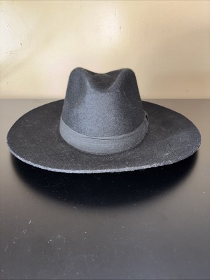 Summit Hats Made In Mexico Wool Faux Felt Black Cowboy Hat - Large | eBay