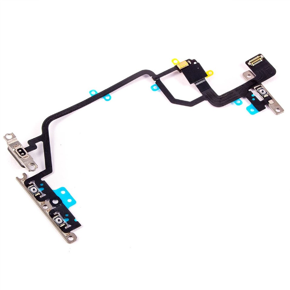 For iPhone XR Power Flex Cable Volume Buttons & Mute Switch With ...