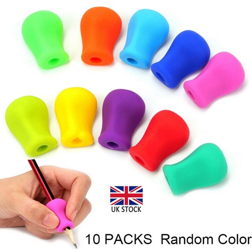 Primary Student Silicone 10Pcs Pencil Grip Writing Aid Correction Tool ...