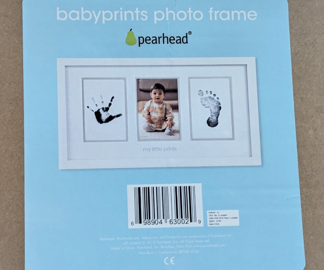 Pearhead Babyprints Newborn Baby Handprint and Footprint Photo Frame ...