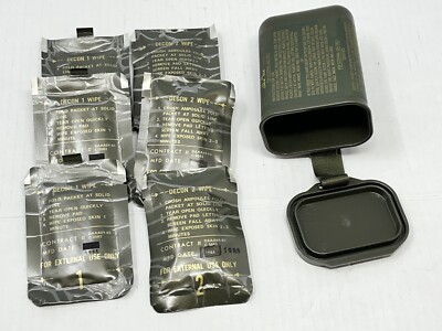 DECONTAMINATION KIT PERSONAL M258A1 COMPLETE NOS 1980's M17 M17A2 M40 ...
