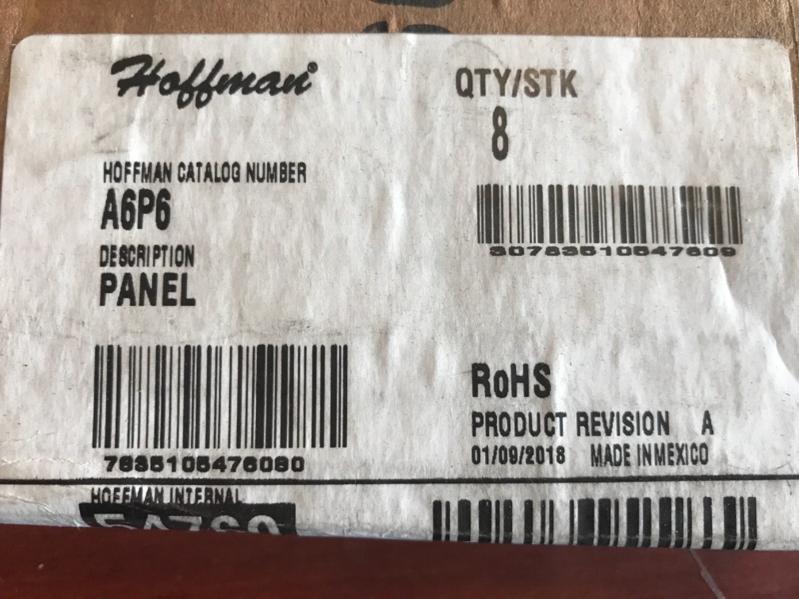 8 Hoffman White Enamel A-6P6 Back Plate Panel | eBay