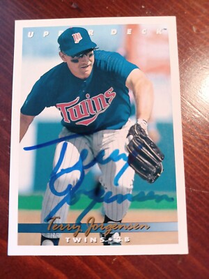 TERRY JORGENSEN 1993 Upper Deck #697 autographed signed card MINNESOTA ...