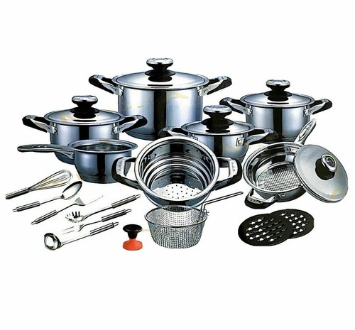 AMC PENTOLE padelle tegami a induzione 23 Pz + Set Coltelli 6 pz IN ...