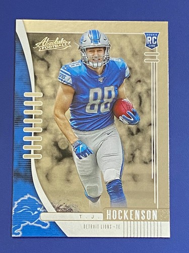 🏈 2019 Panini Absolute Football Base Card Rookie #137 T.J. HOCKENSON 🏈 ...