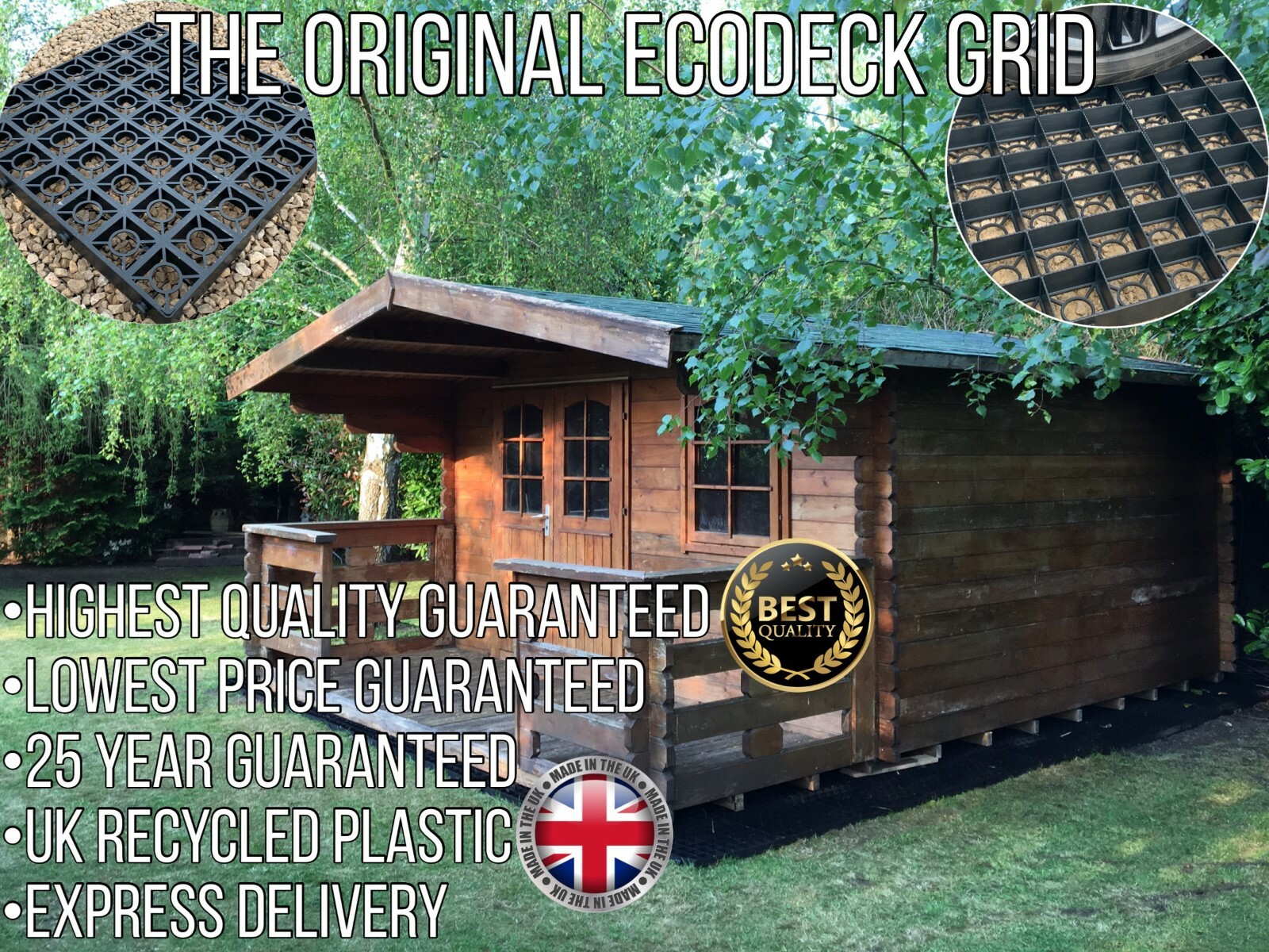 SHED BASE GRID KIT 4x3 OR 5x3 FEET OR 1.5x1 M ECO BASE GRIDS GARDEN ...