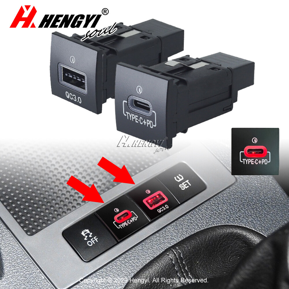 USB QC3.0 Charger PD Kit For VW Jetta MK6 2010-14 Golf GTI R-Line 2006 ...
