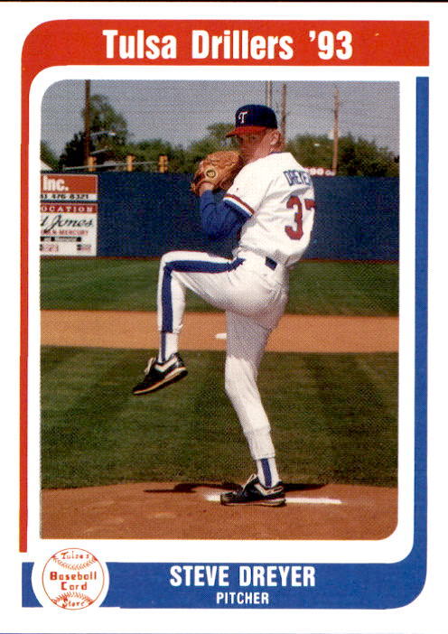 1993 Tulsa Drillers Team Issue #7 Steve Dreyer Cedar Falls Iowa IA ...