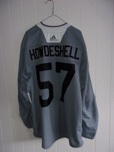 ARIZONA COYOTES Keeghan Howdeshell gray #57 practice jersey 2019 rookie ...