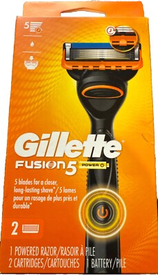 Gillette Fusion5 Power Razor 1 Razor, 2 Cartridges & 1 Battery | eBay