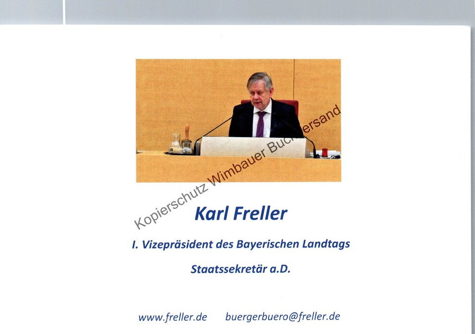 Original Autogramm Karl Freller Staatssekretär /// Autogramm Autograph ...