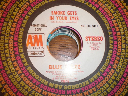 Blue Haze 45 Smoke Gets In Your Eyes PROMO A & M | eBay