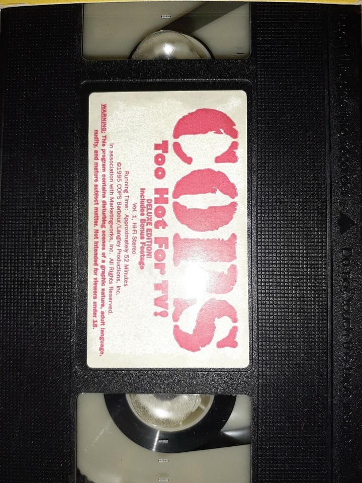 COPS TOO HOT FOR TV Deluxe Edition (VHS, 1995) Uncensored Rare Police ...