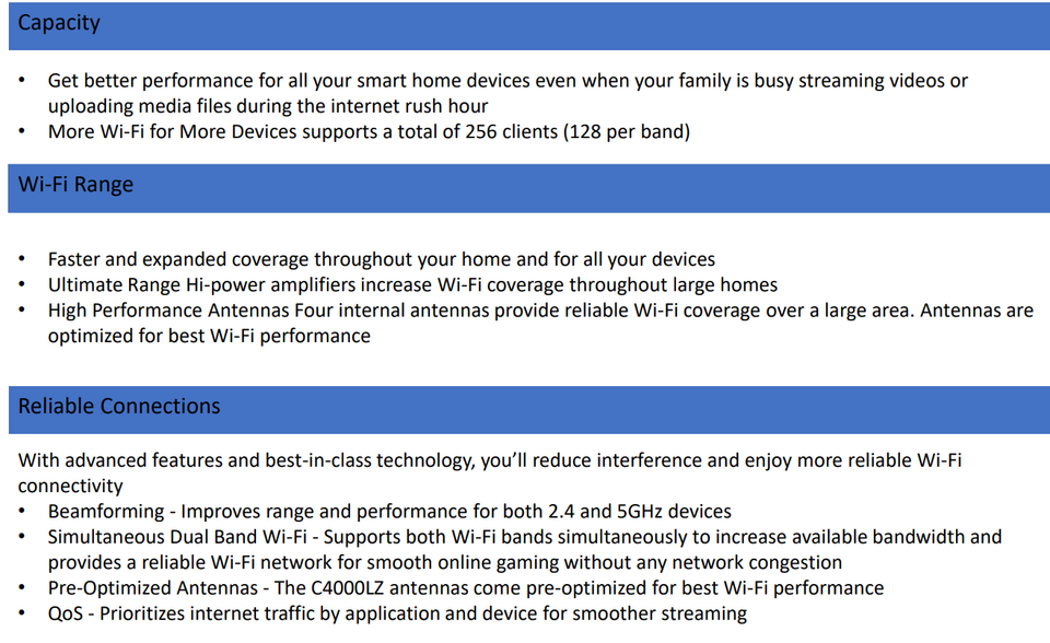 Centurylink C4000LZ Modem Wi-Fi 6 Line DSL xDSL Router - OEM - New In ...