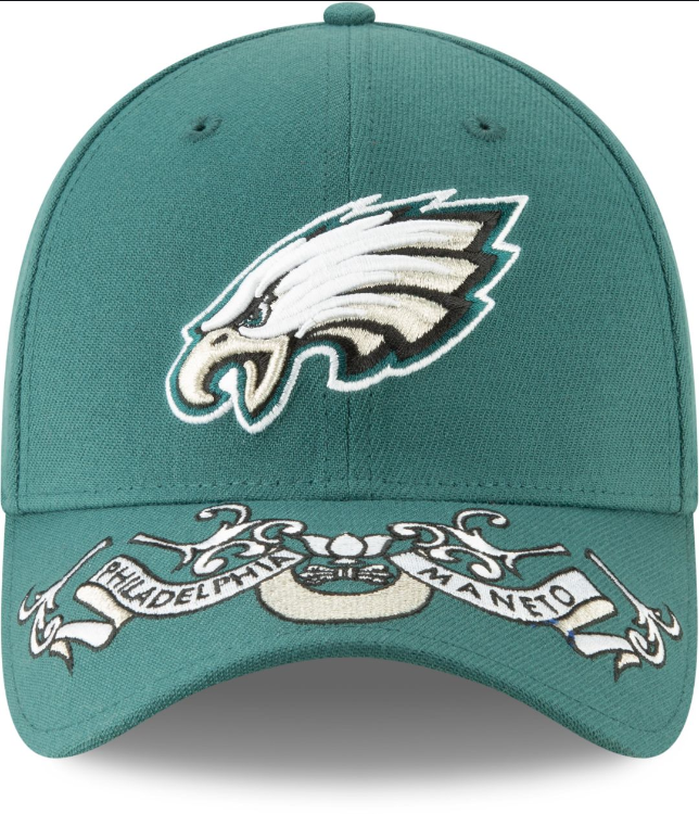 NEW ERA NFL 19 PHILADELPHIA EAGLES MANETO DRAFT FLEX GREEN CAP HAT NEW ...