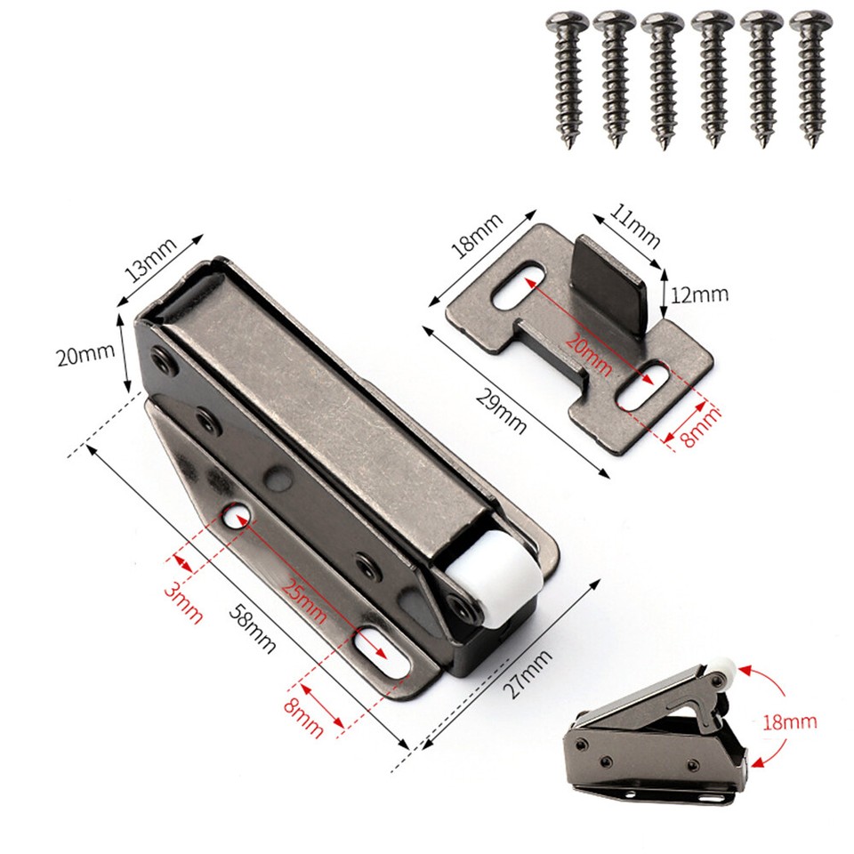 Push To Open Catch Cupboard Cabinet Door Spring Loaded Touch Release ...