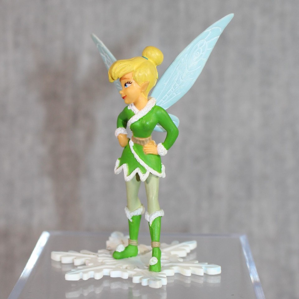 TINKERBELL DISNEY Bully Winter Snowflake Handpainted PVC Figure Modern ...