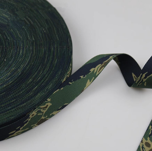 1m/pc 2.5cm Width Tiger Stripe Camouflage Webbing Non-elastic Edging ...