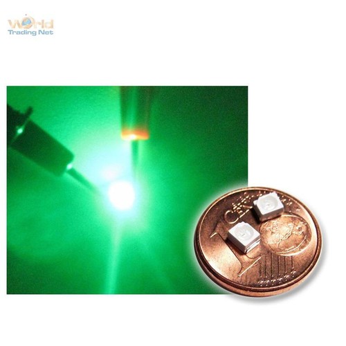 20 SMD LED PLCC-2 Grün, grüne LEDs SMDs 3528 green vert groene verde ...