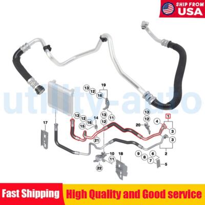 Engine Oil Cooler Hose Pipe Outlet 17227636880 For BMW F02 F07 F10 F12 ...