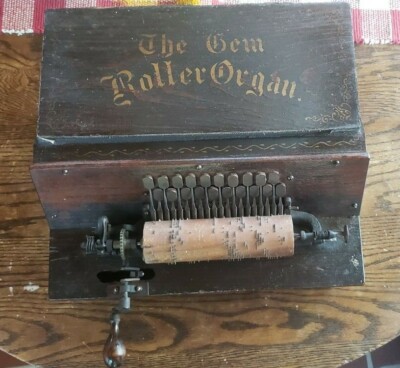 Antique "the Gem" Roller Organ with 12 Cobs | eBay