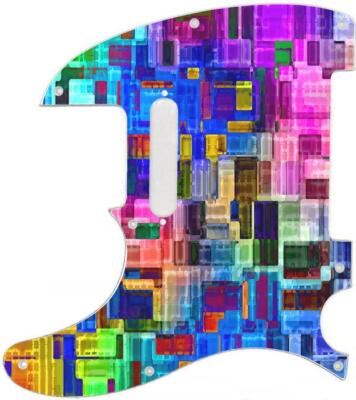Telecaster Pickguard Left Handed Graphic to fit Fender 8 hole Abstract ...