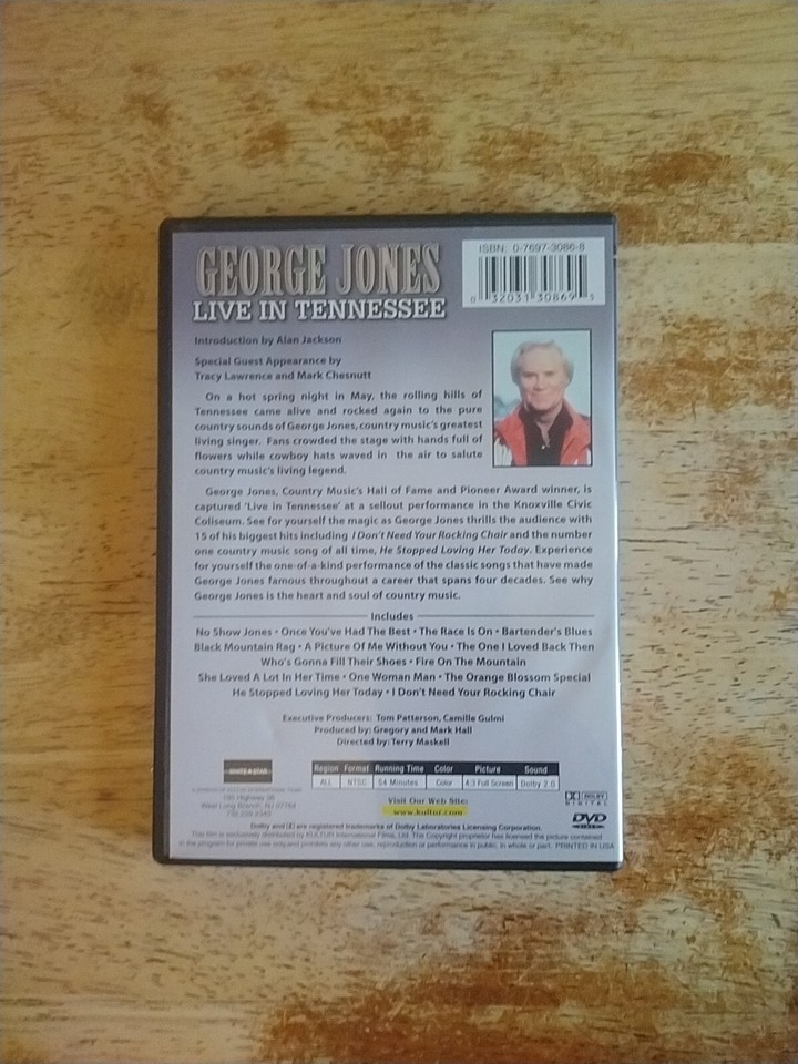 George Jones - Live in Tennessee (DVD, 2002) 32031308695| eBay
