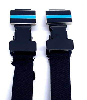 POLICE BLUE LINE MOTORCYCLE PANTS BOOT STRAP STIRRUP HEAVY DUTY CLIP ...