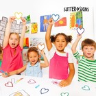 108 PCS 3x3 inch Paper Heart Cutouts for Bulletin Board Classroom ...