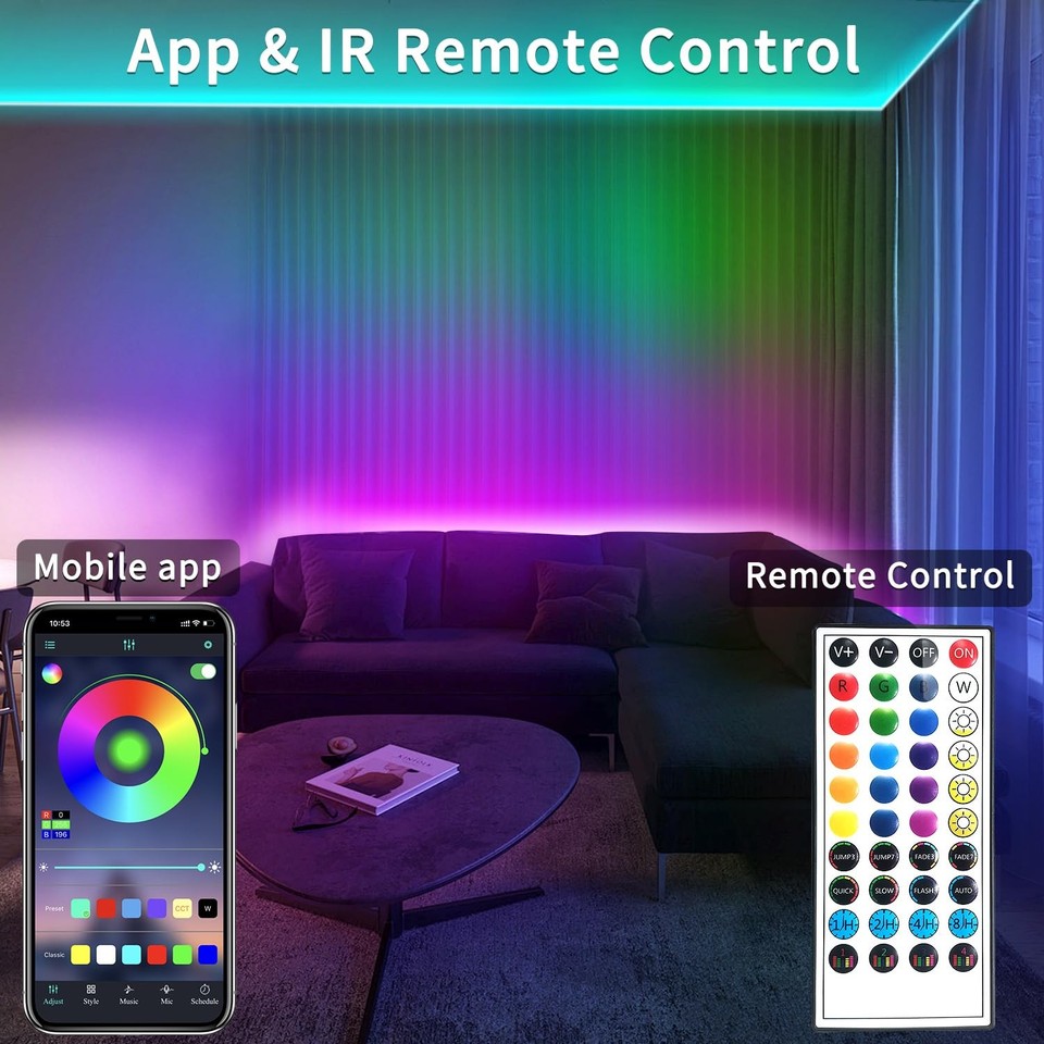 100 Ft Outdoor LED Strip Lights Waterproof IP68 Waterproof LED Light ...