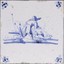 Dutch Delft Blue tile, shepherd and sheep in a landscape, circa 1700 ...