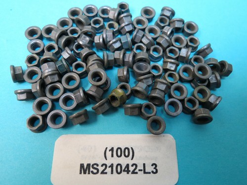 MS21042L3 Reduced Hex Head Aircraft #10-32 Lock Nuts Boeing BACN10YR3 ...