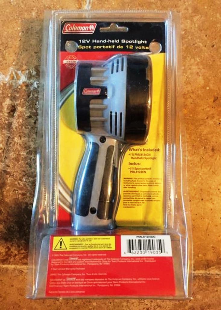 Coleman 12 Volt Handheld Spotlight Compact Model PML9124CN for sale ...