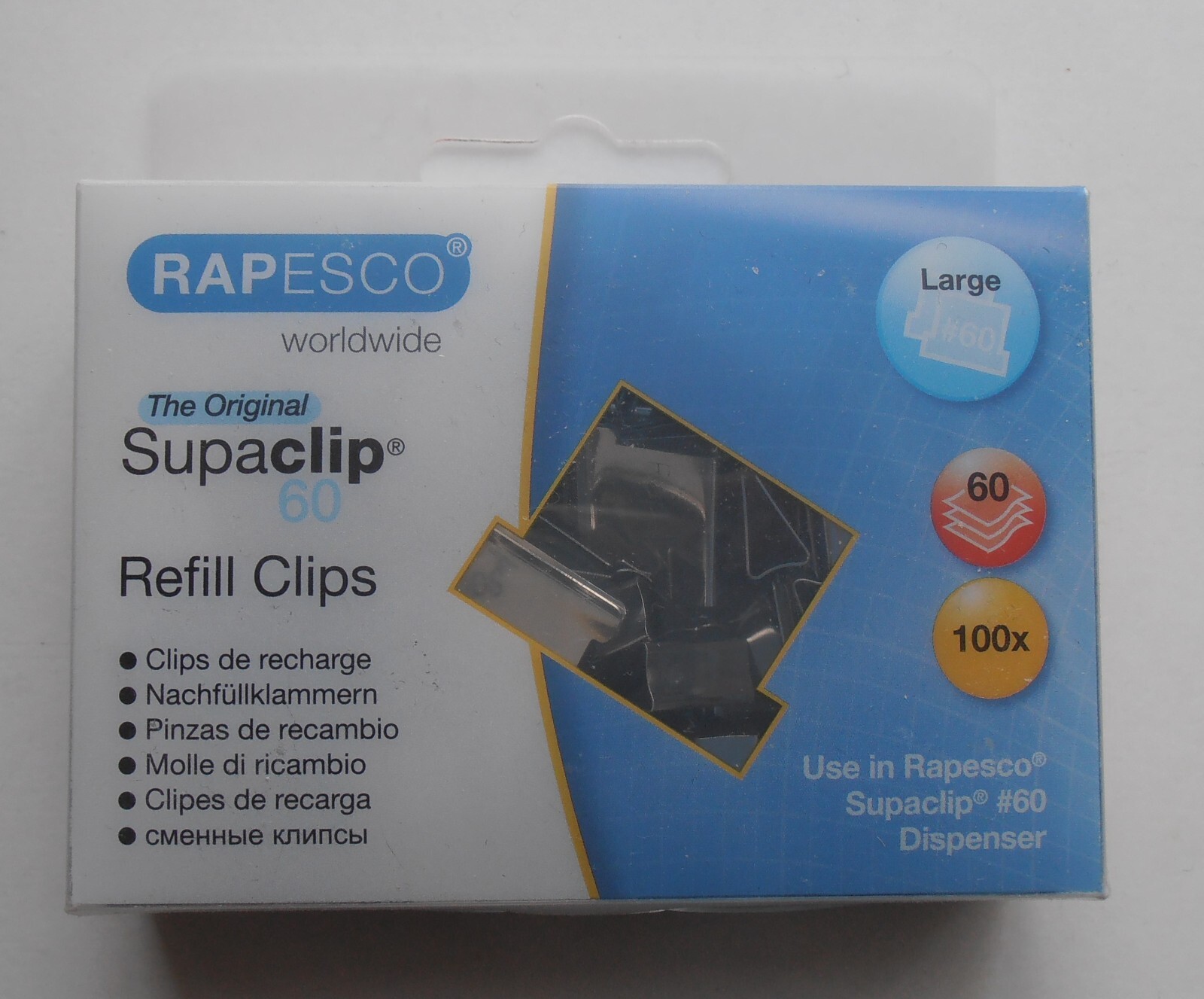 Rapesco Cp10060s - Supaclip 60 Stainless Steel Clips Pk100 for sale ...