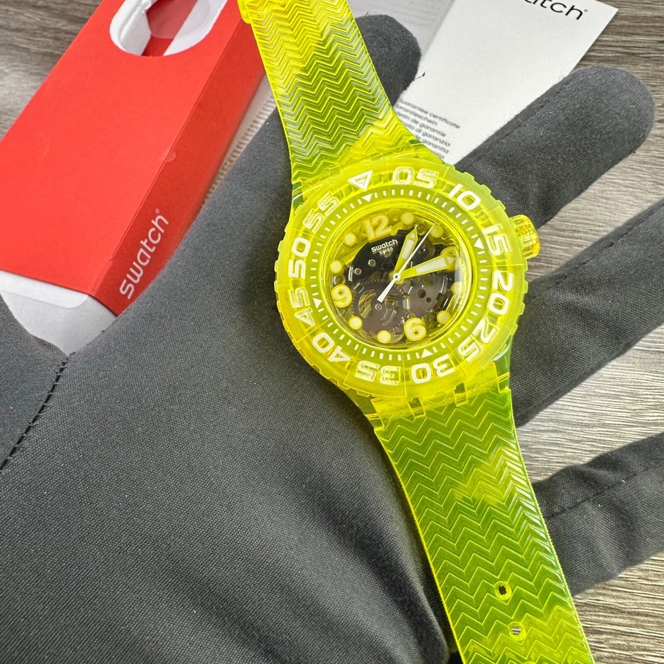 NEW LIMITED EDITION Swatch Scuba Diving Skelton Silicone Unisex Watch ...